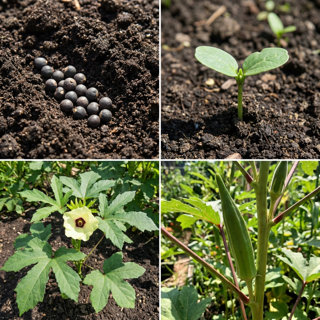 Okra Seeds For Planting Abelmoschus Esculentus Vegetable Patch Home ...